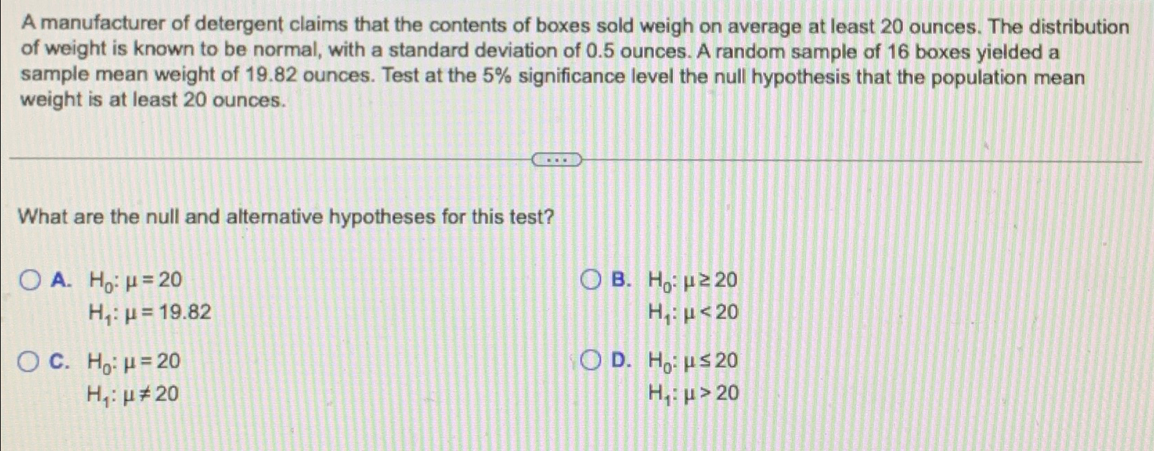 Solved Find Critical Value And Test Statistic
