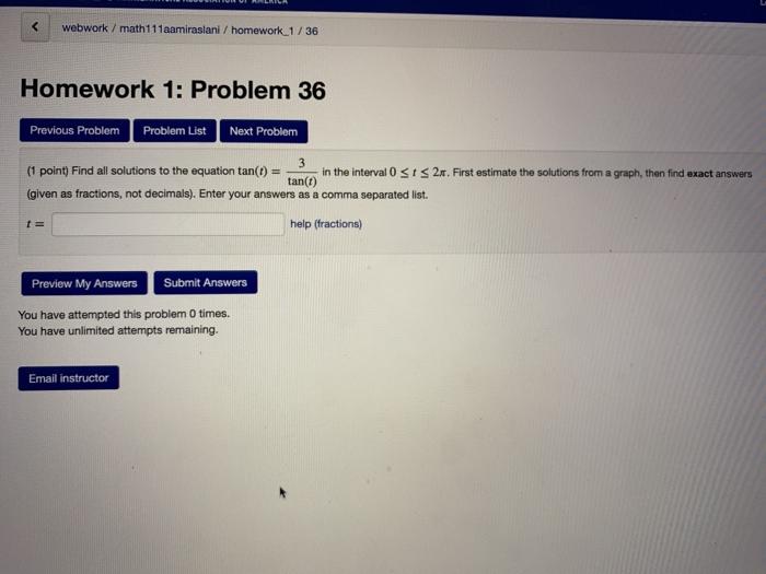 Solved Homework 1: Problem 38 Previous Probler Problem List | Chegg.com