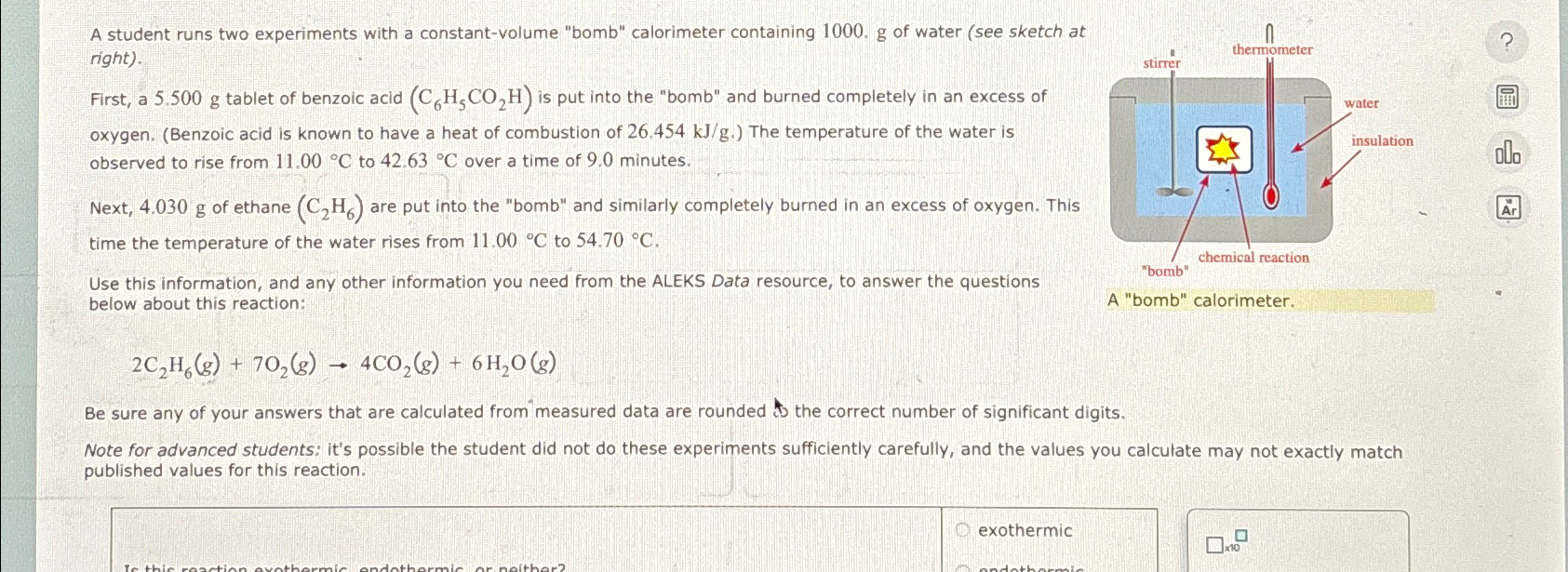 Solved A student runs two experiments with a constant-volume | Chegg.com