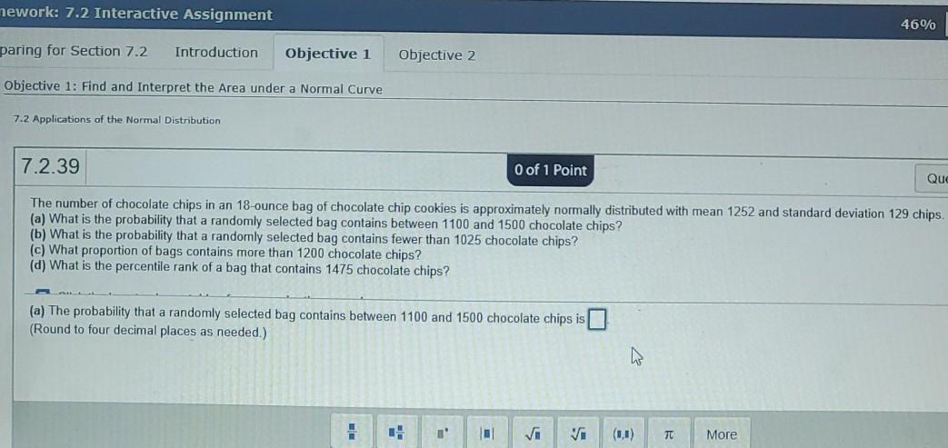 Solved mework: 7.2 Interactive Assignment 46% paring for | Chegg.com