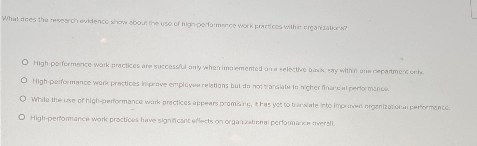 Solved What does the research evidence show about the use of | Chegg.com