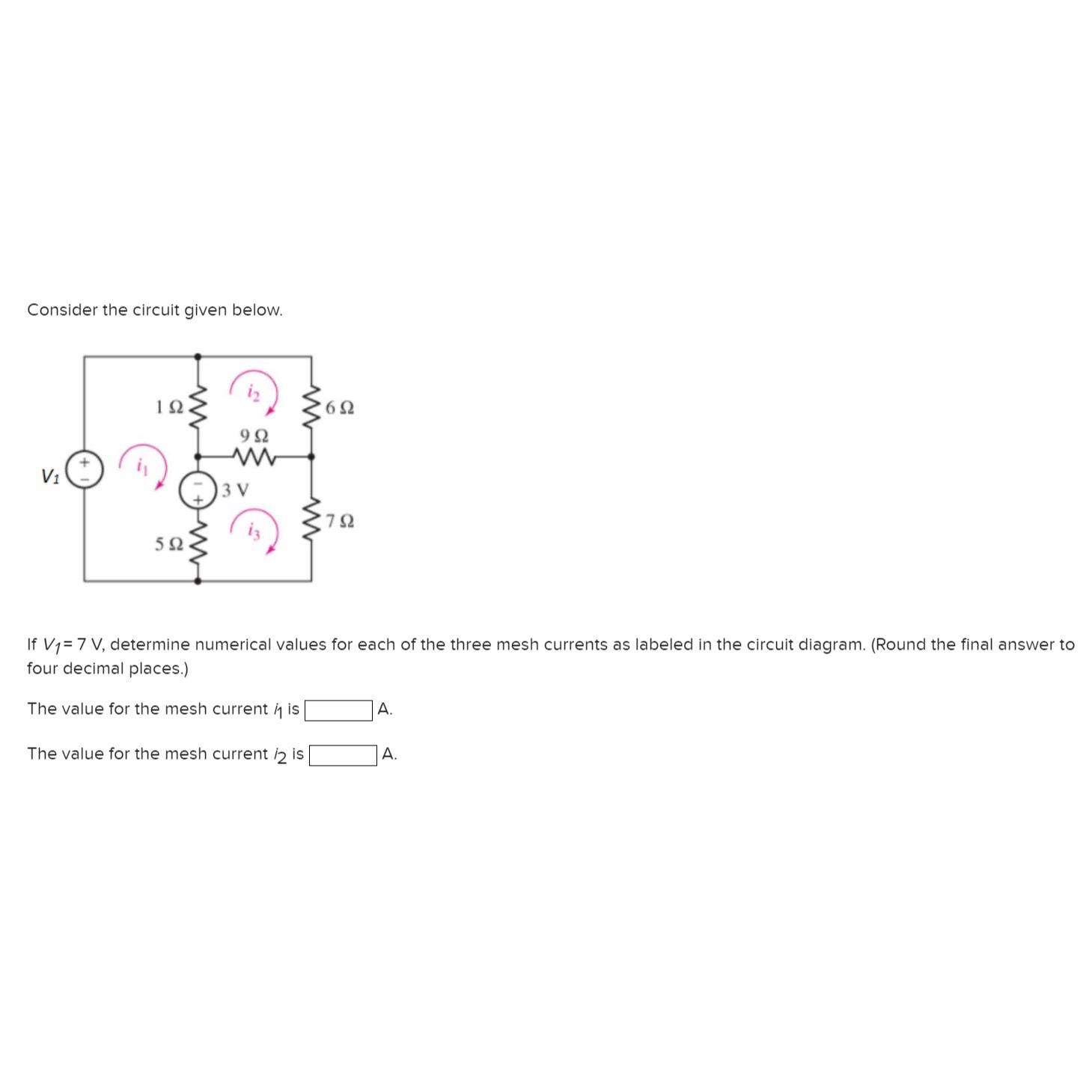 Solved Consider the circuit given below.If V1=7V, ﻿determine | Chegg.com