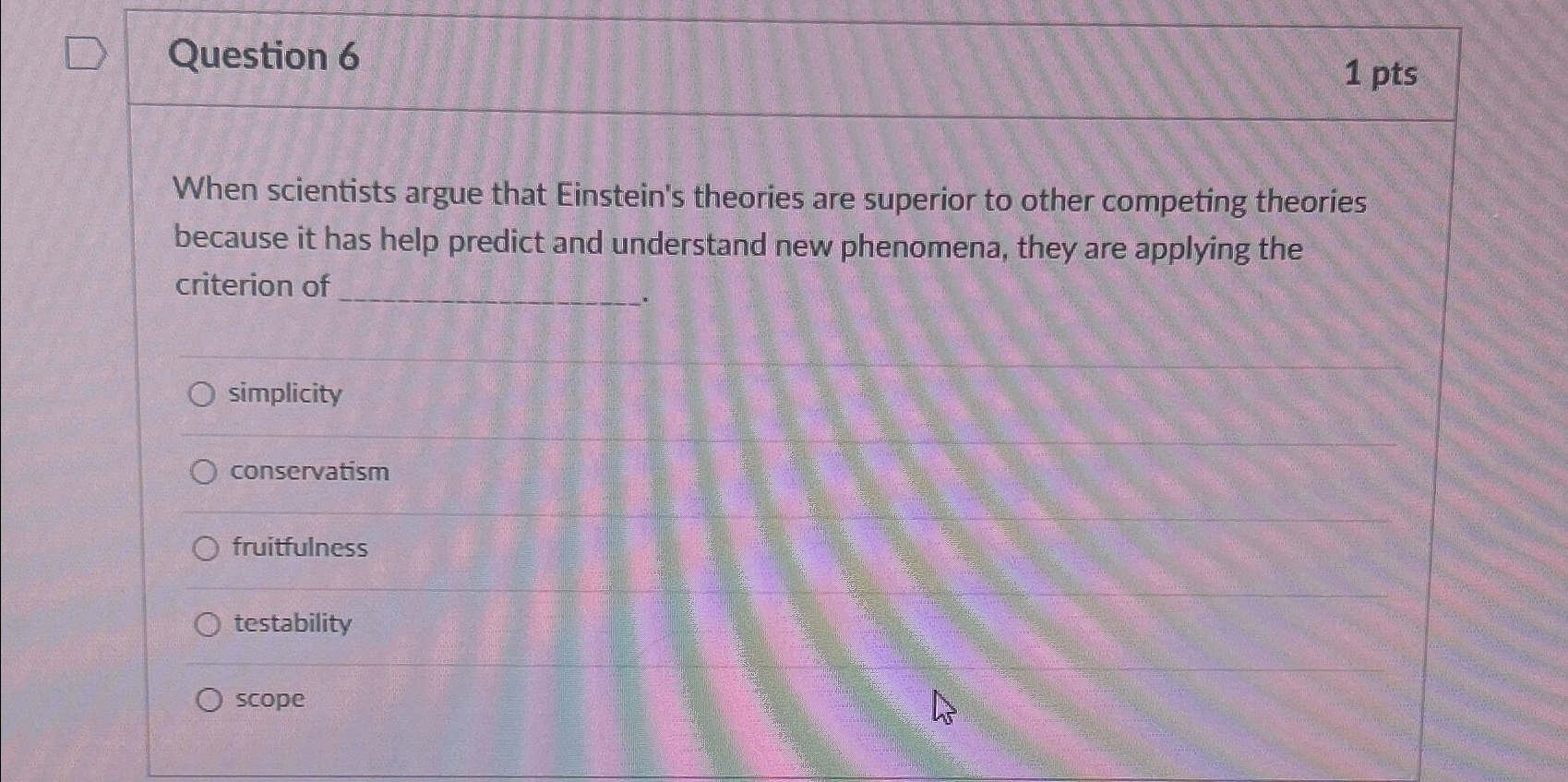 Solved Question 61 ﻿ptsWhen scientists argue that Einstein's | Chegg.com