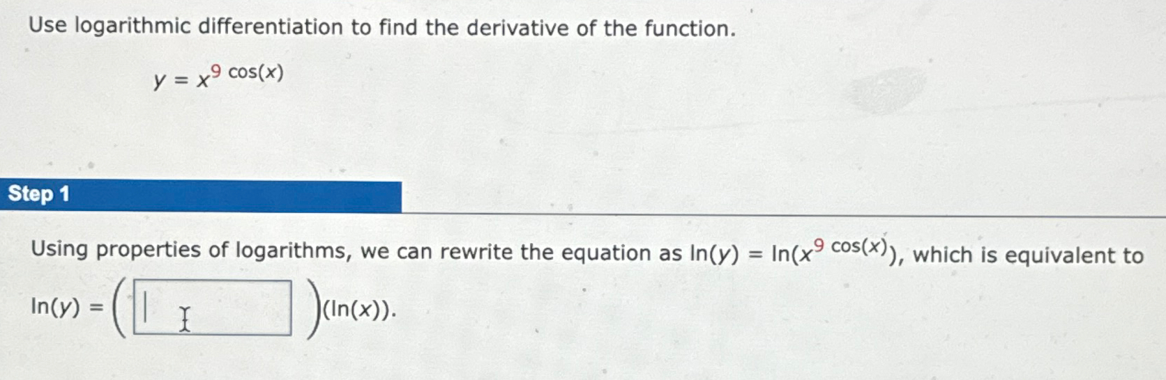 Solved Use logarithmic differentiation to find the | Chegg.com