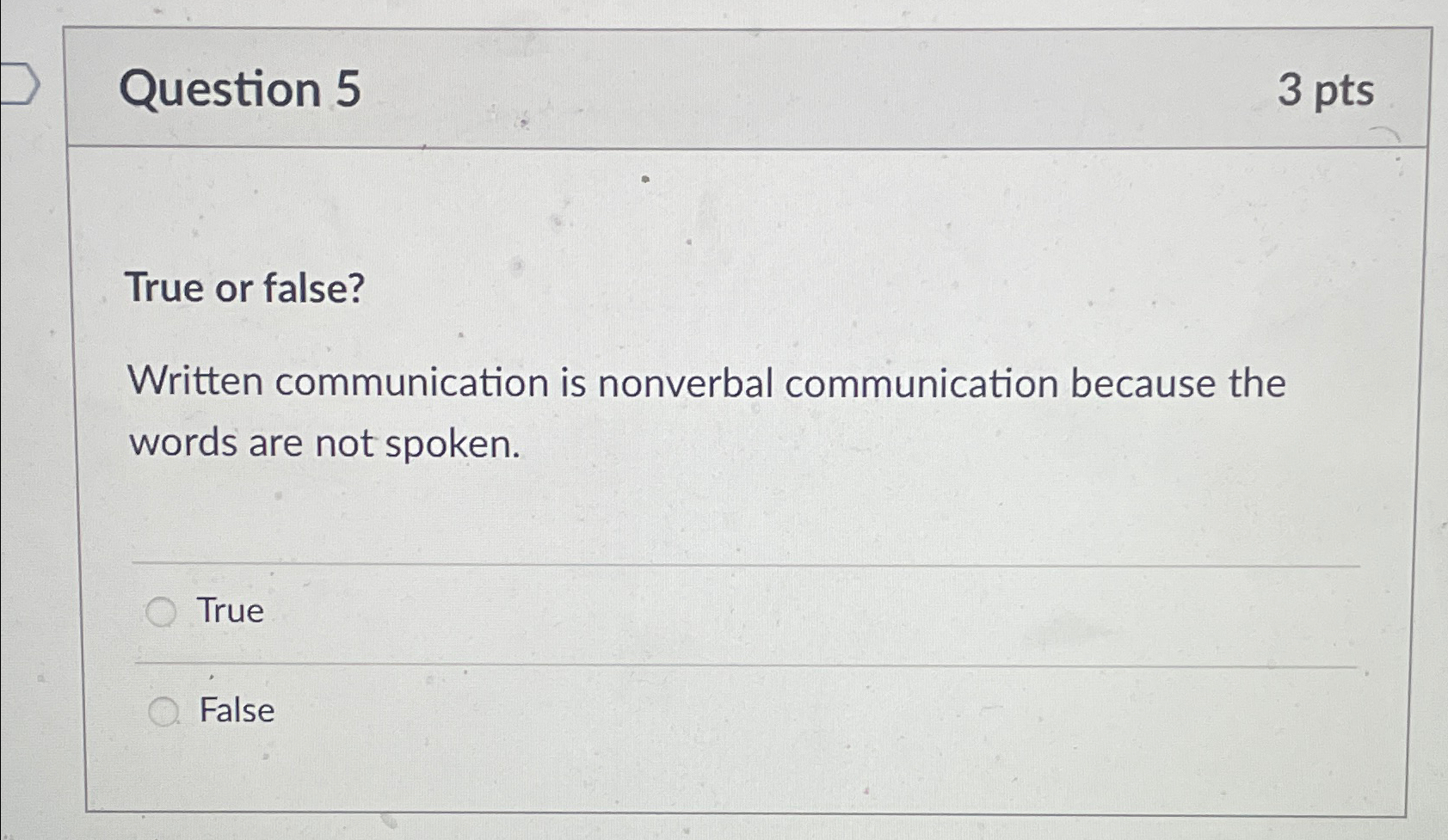 Solved Question 53 ﻿ptsTrue or false?Written communication | Chegg.com