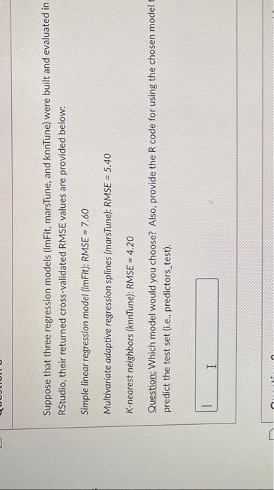 Solved Suppose that three regression models (ImFit, | Chegg.com