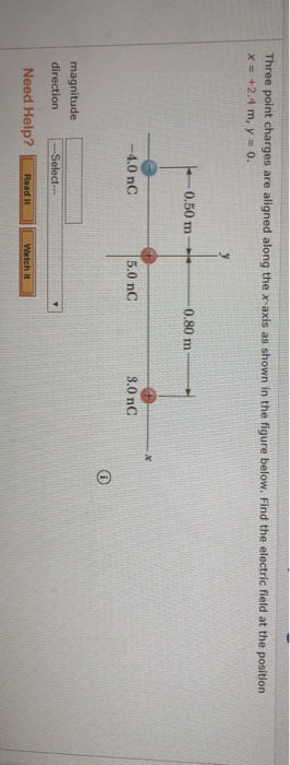 Solved Three point charges are aligned along the x-axis as | Chegg.com