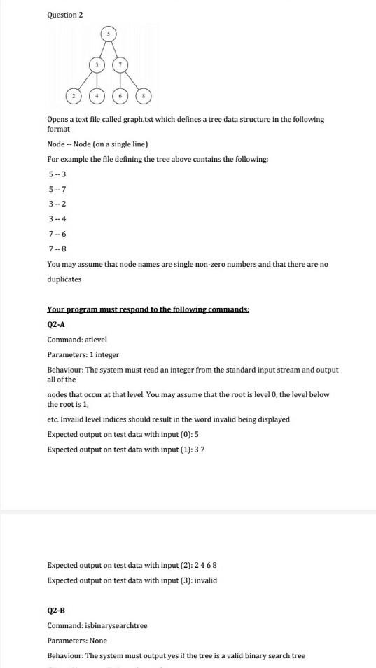 Solved Question 2 Opens a text file called graph.txt which | Chegg.com