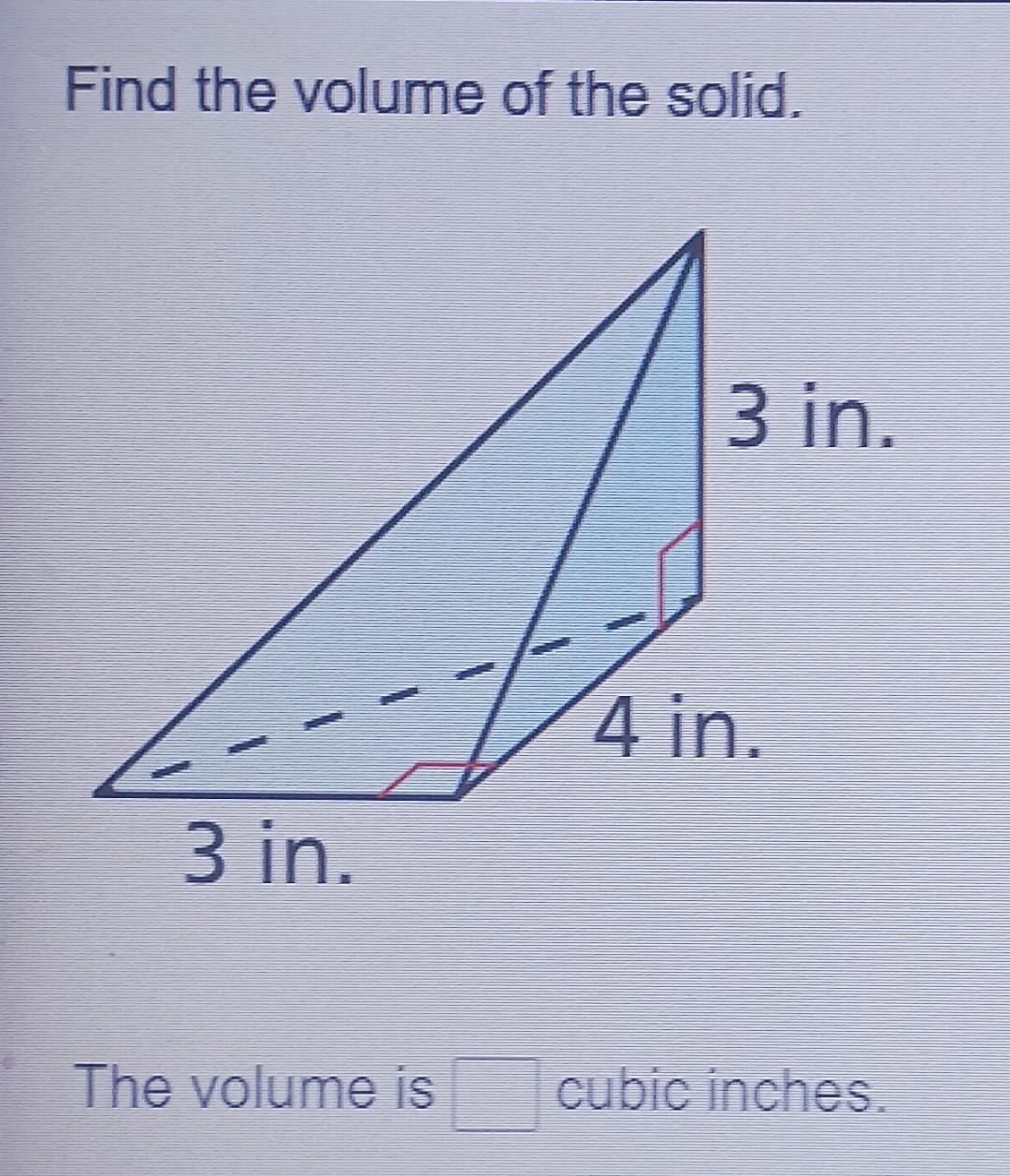 Solved Find the volume of the solid. The volume is cubic | Chegg.com
