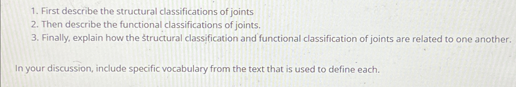 Solved First describe the structural classifications of | Chegg.com