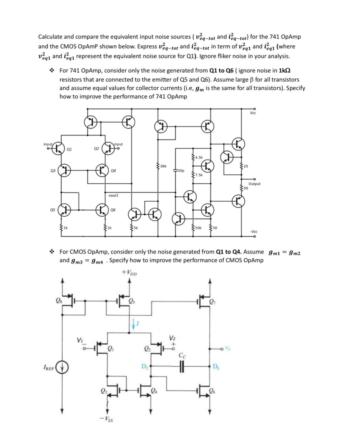 Solved Calculate and compare the equivalent input noise | Chegg.com