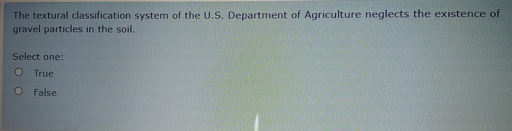 Solved The textural classification system of the U.S. | Chegg.com