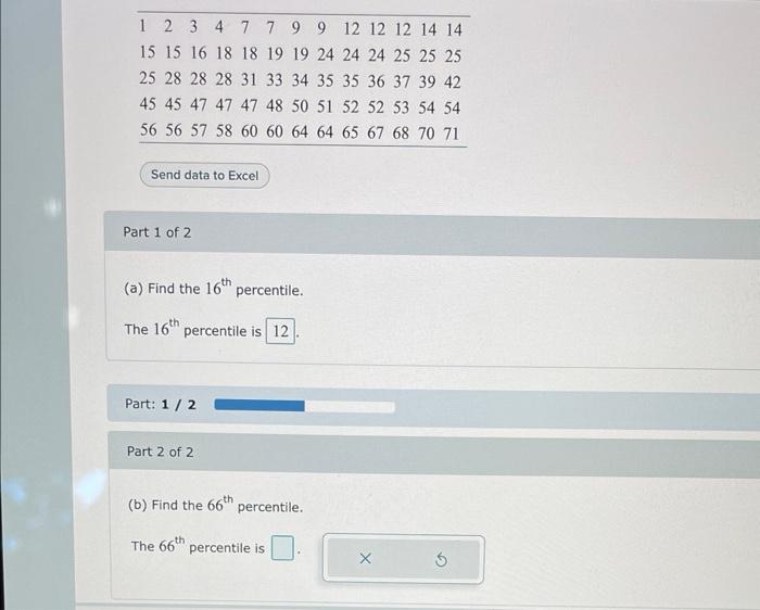 Solved (a) Find the 16th percentile. The 16th percentile | Chegg.com