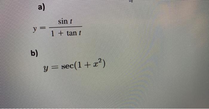 Solved For question 1 differentiate and simplify your | Chegg.com
