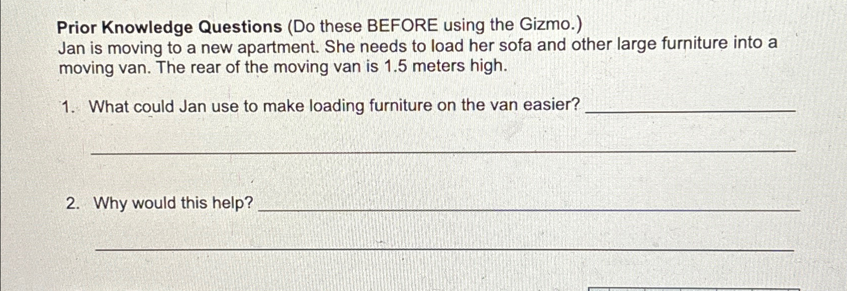 Solved Prior Knowledge Questions (Do these BEFORE using the | Chegg.com