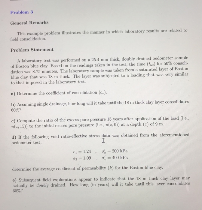 Solved Problem 3 General Remarks This example problem | Chegg.com