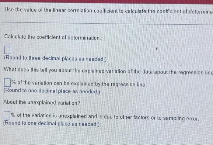 Solved Use the value of the linear correlation coefficient | Chegg.com