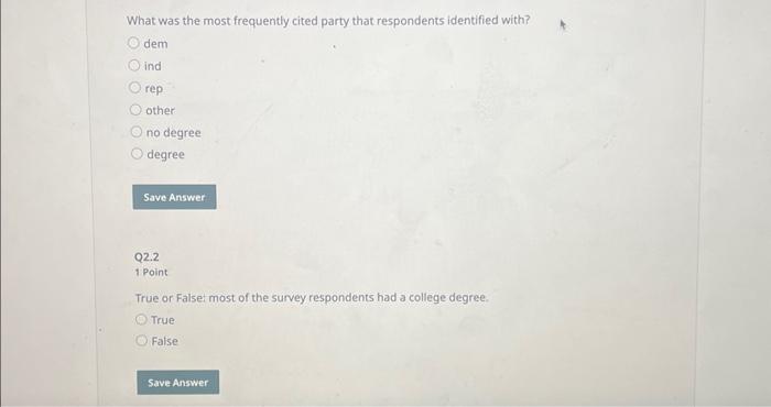 Solved Q2 2 Points The following questions deal with data | Chegg.com