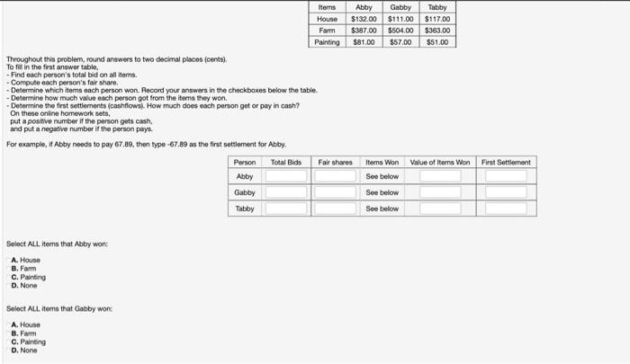 Use the Equitability Method to determine the | Chegg.com