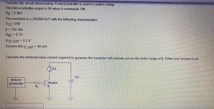 Solved Consider the circuit shown below. A microcontroller | Chegg.com