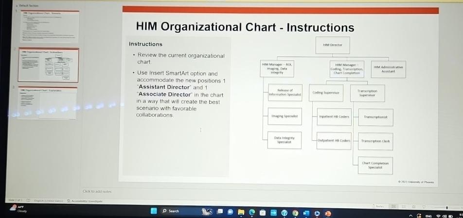 Solved HIM Organizational Chart - | Chegg.com