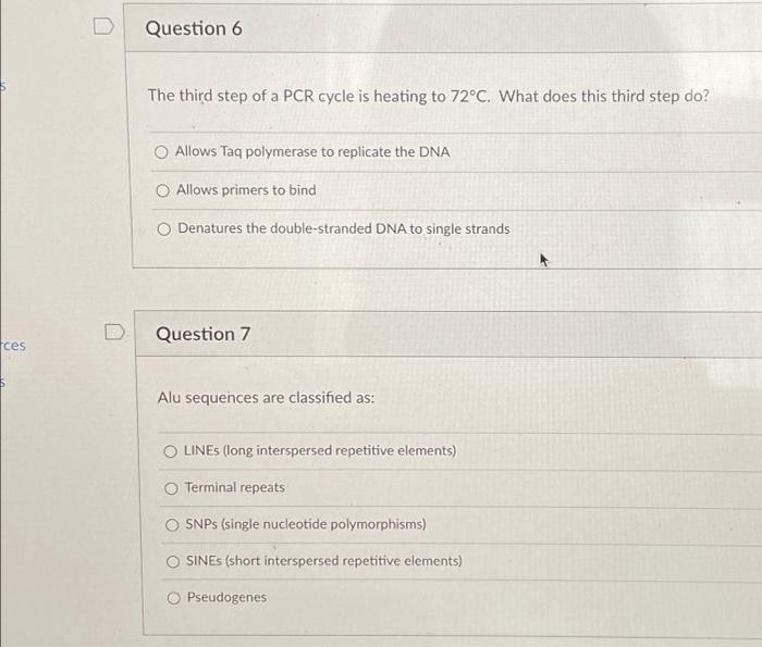 Solved The third step of a PCR cycle is heating to 72∘C. | Chegg.com