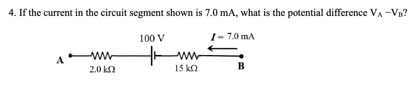 Solved If ﻿the current in ﻿the circuit segment shown | Chegg.com