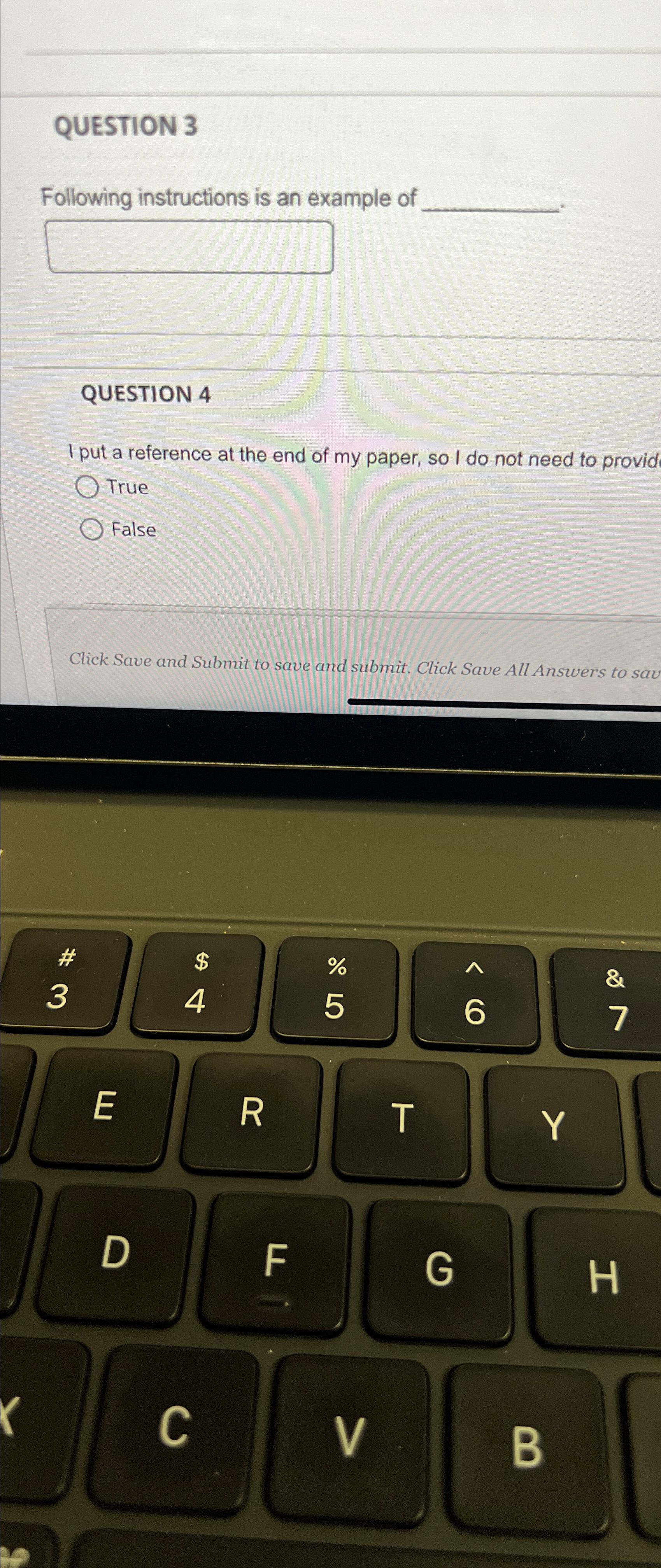 Solved QUESTION 3Following instructions is an example | Chegg.com