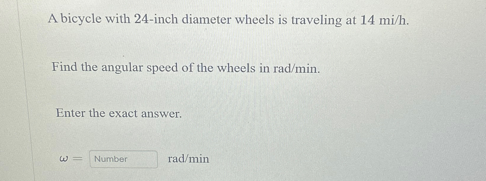 Solved A bicycle with 24 -inch diameter wheels is traveling | Chegg.com