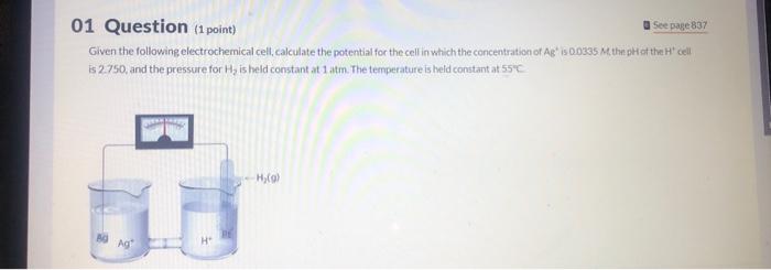 Solved 01 Question (1 point) a See page 837 Given the | Chegg.com