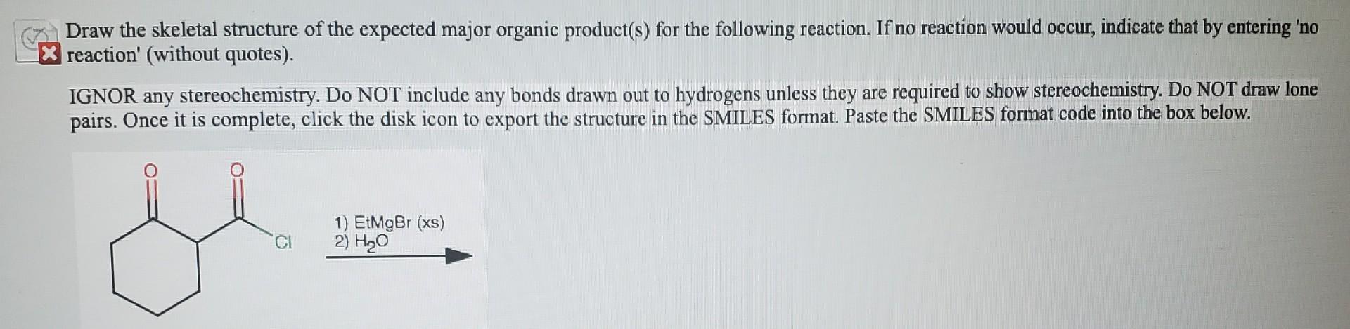Solved Draw the skeletal structure of the expected major | Chegg.com