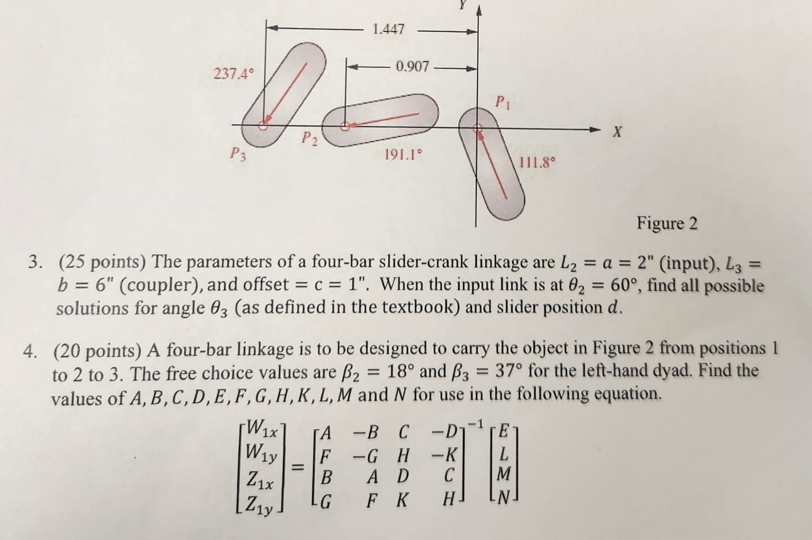 need number 43. (25 ﻿points) ﻿The parameters of a | Chegg.com