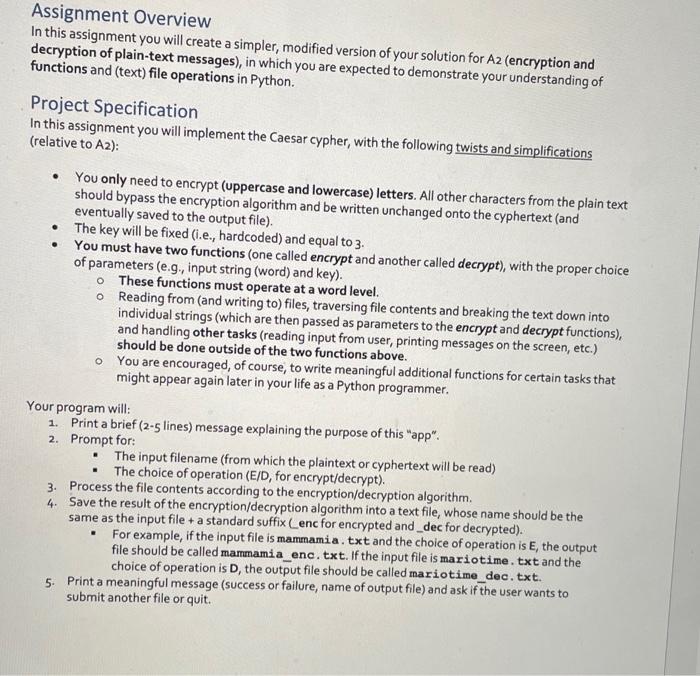 Solved Assignment Overview In this assignment you will | Chegg.com