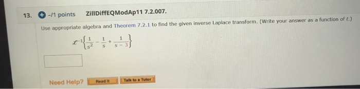 Solved ZillDiffEQModAp11 7.2.007. +-/1 points 13. Use | Chegg.com