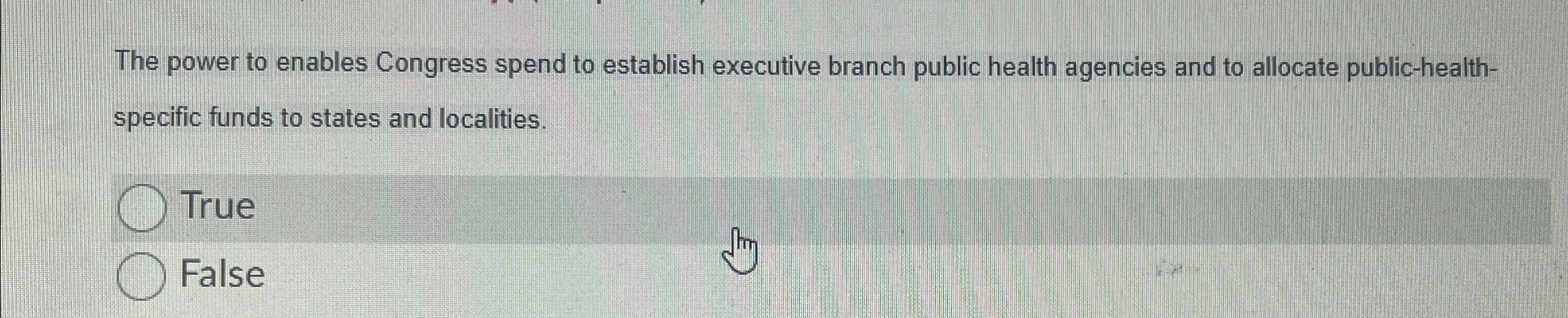 Solved The power to enables Congress spend to establish | Chegg.com