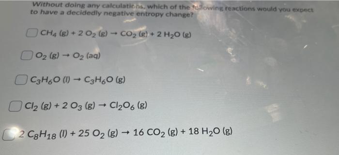 Solved Without doing any calculations, which of the | Chegg.com