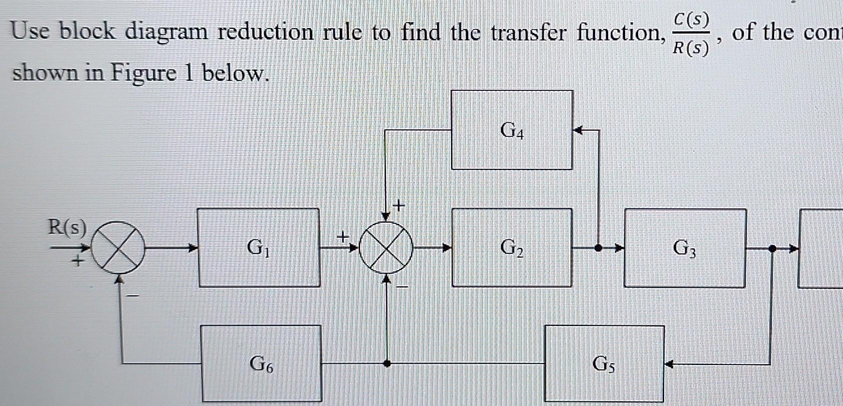of the con 2 C(s) Use block diagram reduction rule to | Chegg.com