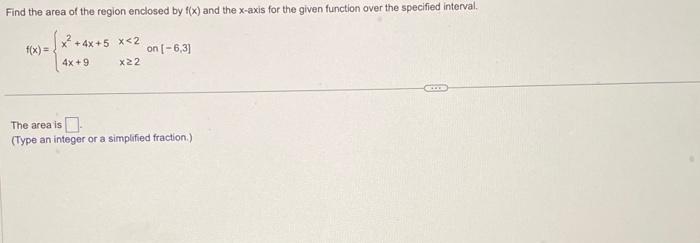 Solved f(x)={x2+4x+54x+9x