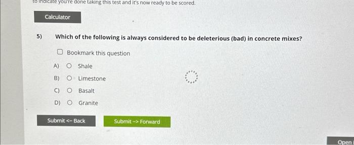 Solved 1) While shale has been shown to cause problems in | Chegg.com