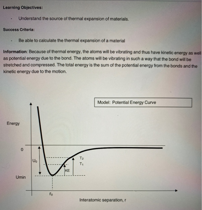 Solved Learning Objectives: Understand the source of thermal | Chegg.com