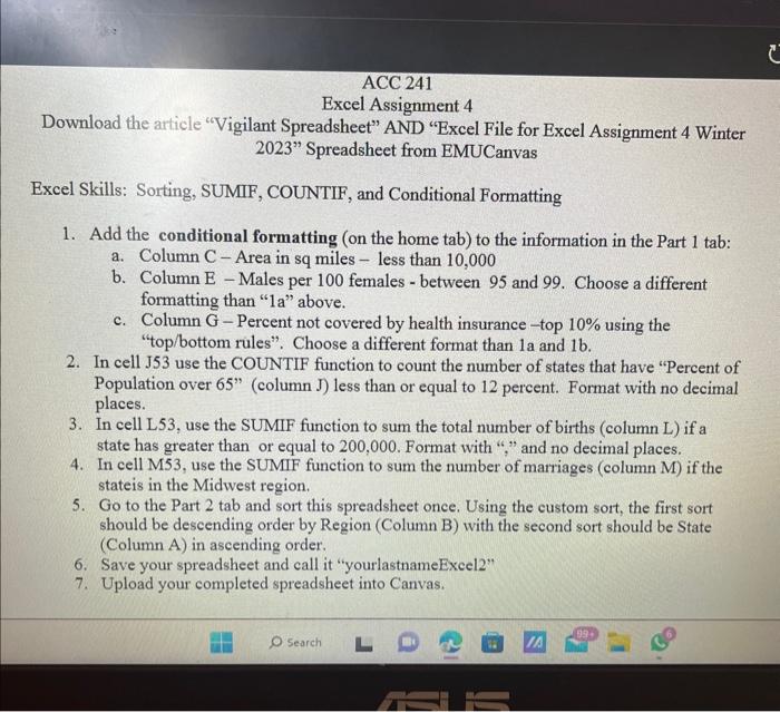 Excel Assignment 4 Download the article "Vigilant | Chegg.com