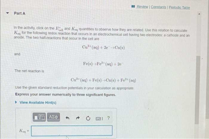 Solved Review Constants Periodic Table Constants The | Chegg.com