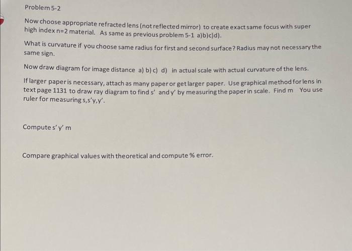 Solved Problem 5-1 Do Example 34.4 in textbook with | Chegg.com