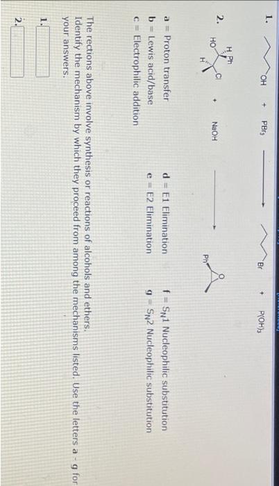 Solved 1. 5. a= Proton transfer b= Lewis acid/base c= | Chegg.com