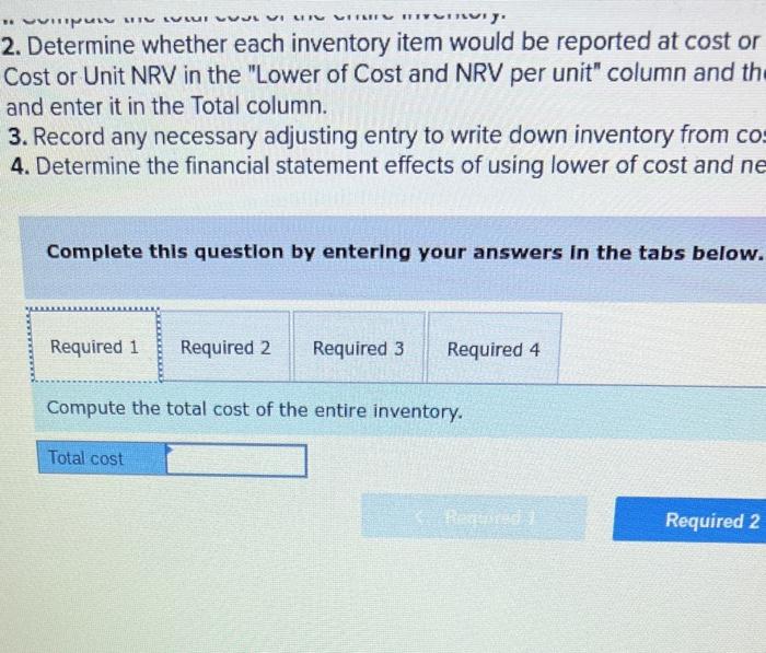 Solved Problem 6-4A (Algo) Report Inventory using lower of | Chegg.com