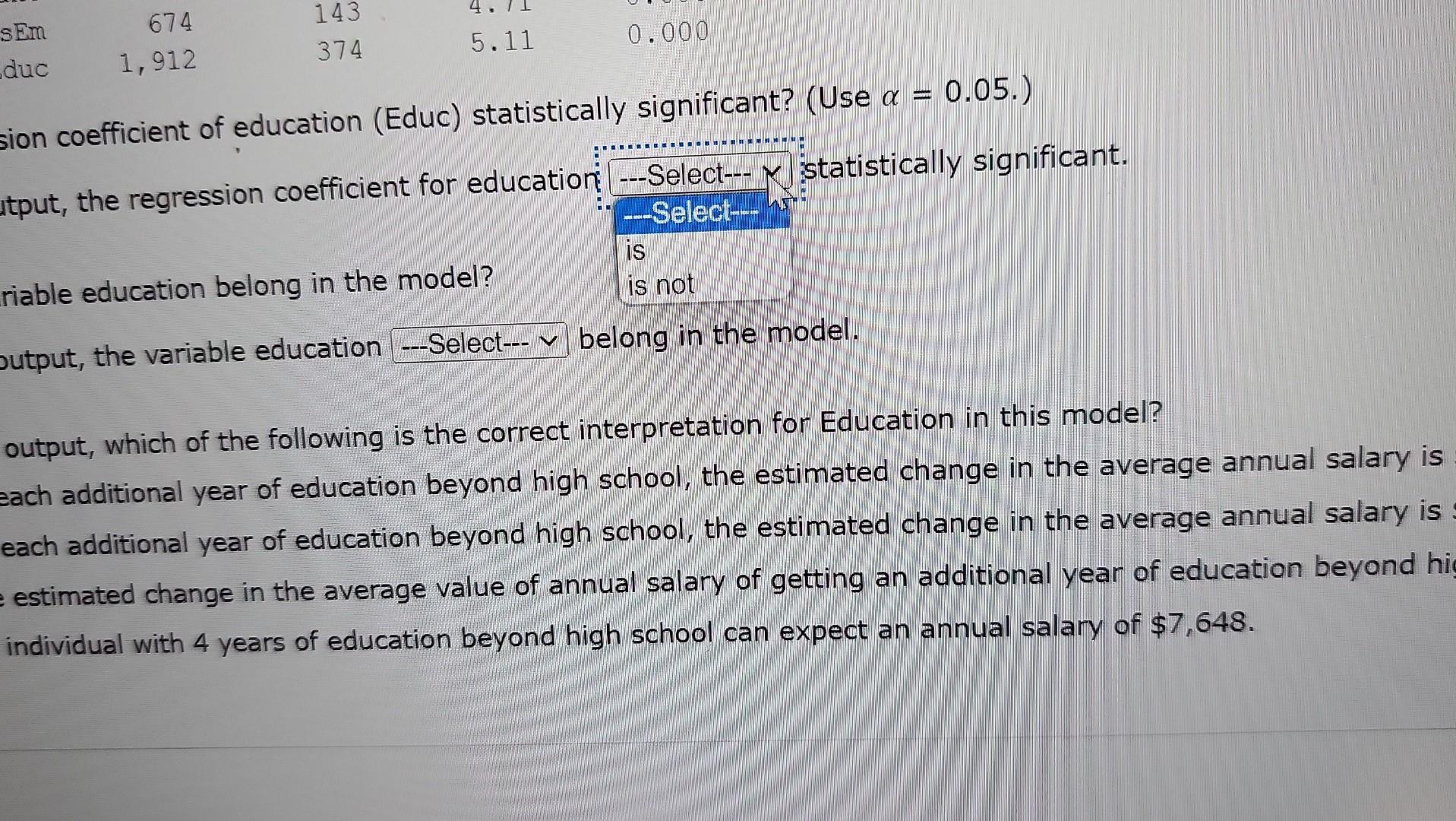 Solved The following multiple regression printout can be | Chegg.com