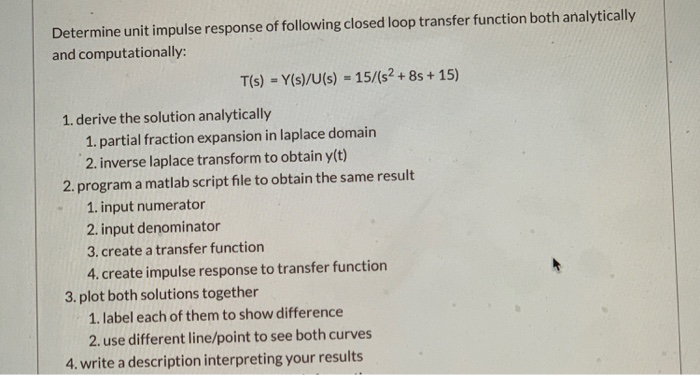 Solved Determine unit impulse response of following closed | Chegg.com