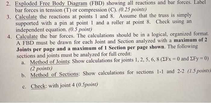 Solved 2. Exploded Free Body Diagram (FBD) showing all | Chegg.com