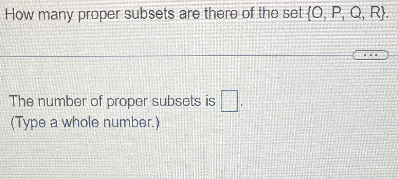 Solved How many proper subsets are there of the set | Chegg.com