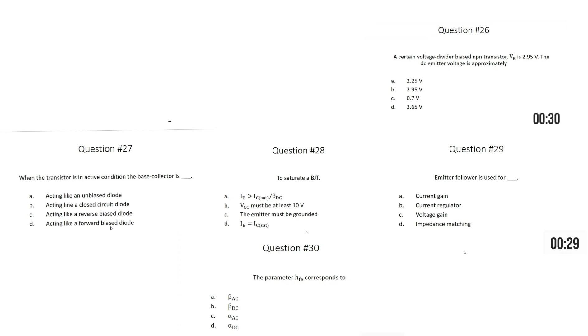 Solved Question #26 A certain voltage-divider biased npn | Chegg.com